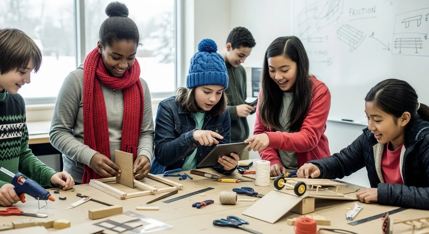 Build a Sled STEM Challenge: Winter Fun & Physics | I'm the Chef Too