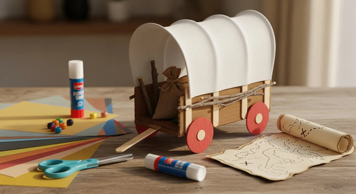 Covered Wagon Craft for Kids: Charting a Course for Creativity | I'm ...