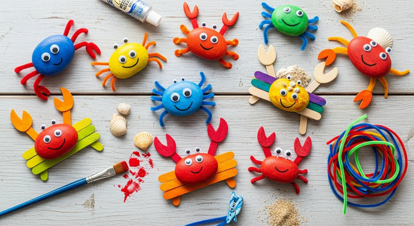 15 Fun Crab Crafts for Kids: Creative Summer DIY Projects
