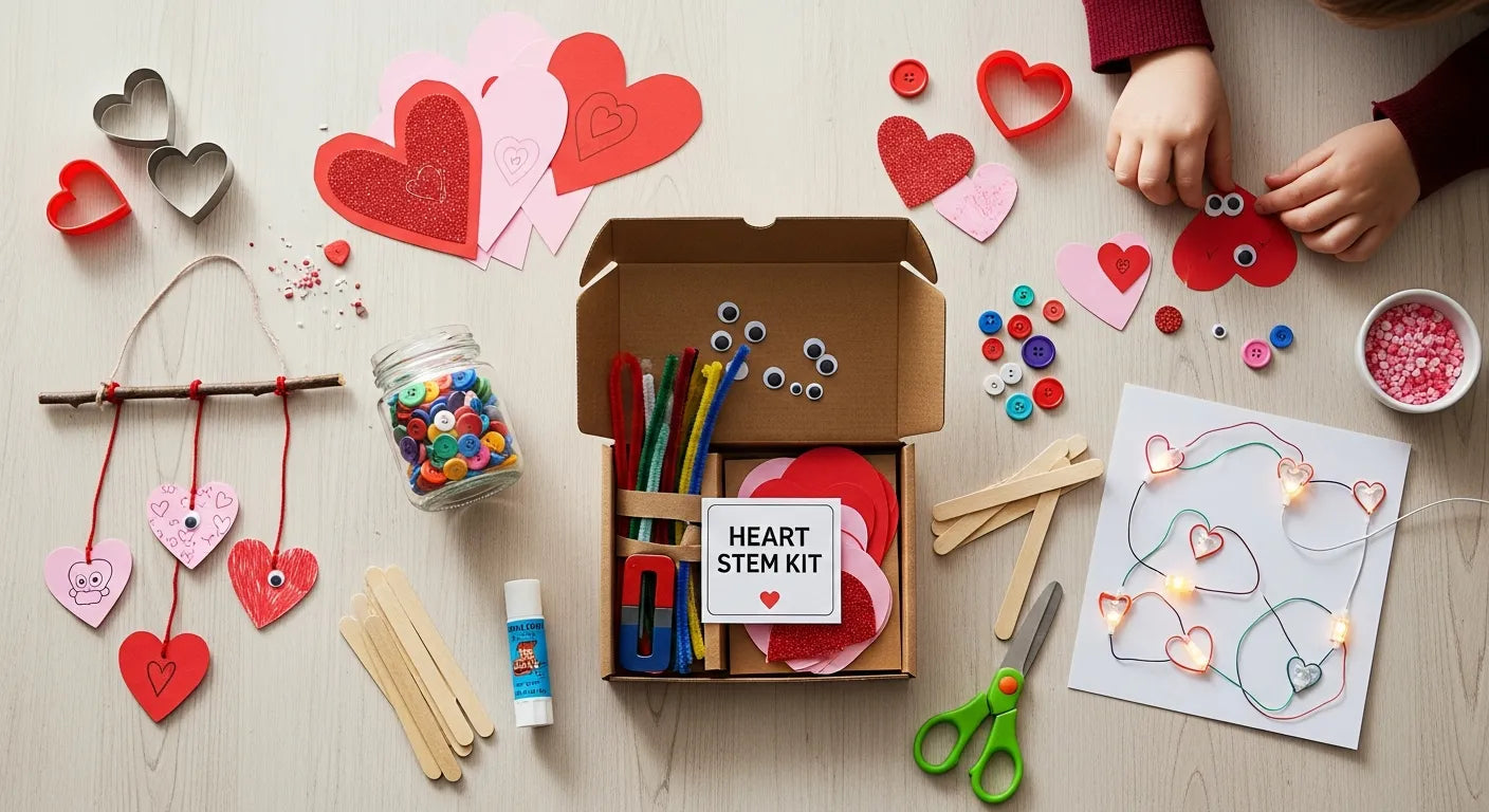 Easy Valentine Crafts: Hearts, STEM & Family Fun | I'm the Chef Too