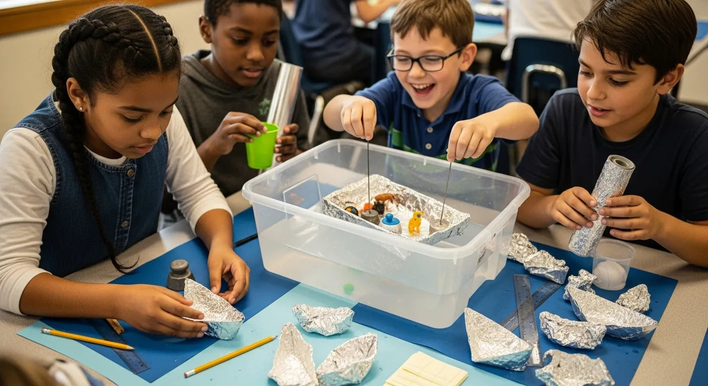 Foil Boats STEM Challenge: Engineering Fun for Kids | I'm the Chef Too