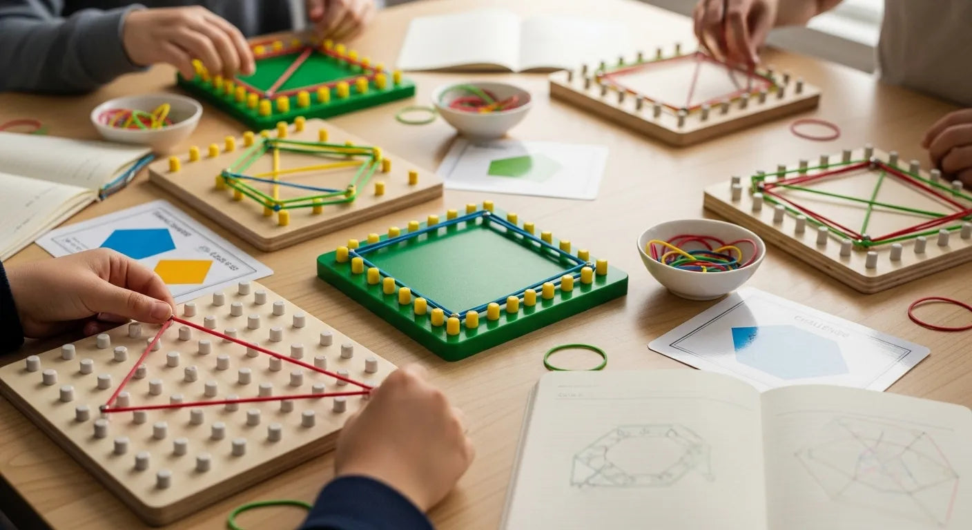 Geoboard STEM Challenges: Fun with Shapes and Learning | I'm the Chef Too