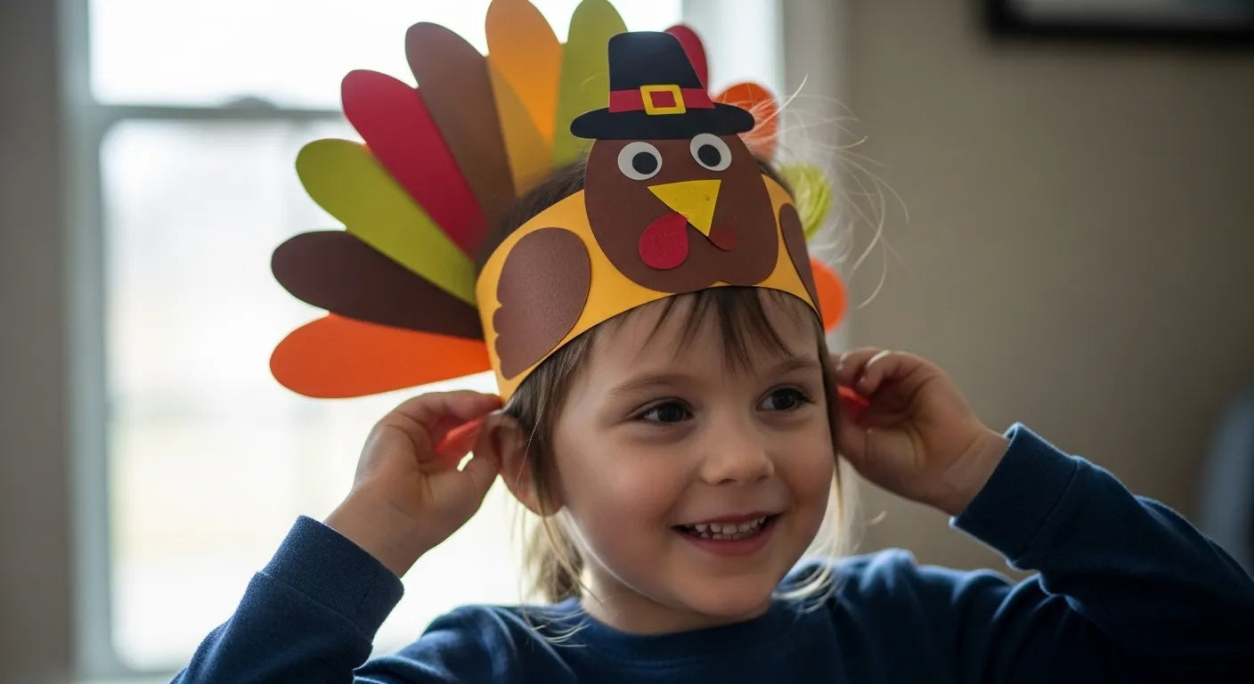 Gobble Up Creativity: The Perfect Turkey Headband Craft for Kids | I'm ...