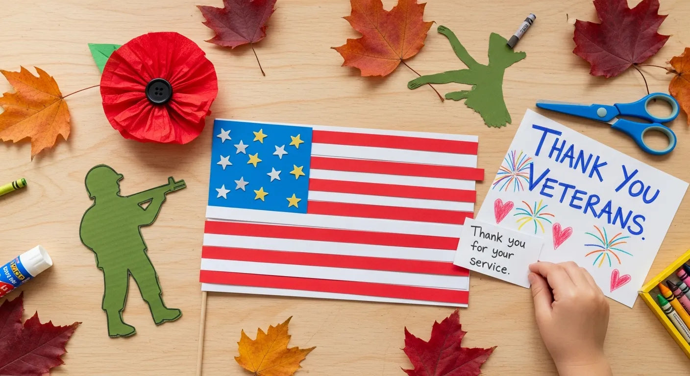 Honoring Heroes: Meaningful Veterans Day Crafts for Kids | I'm the Chef Too
