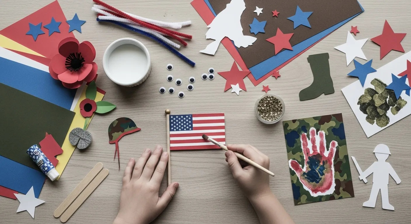 Honoring Our Heroes: Creative Veterans Crafts for Kids | I'm the Chef Too