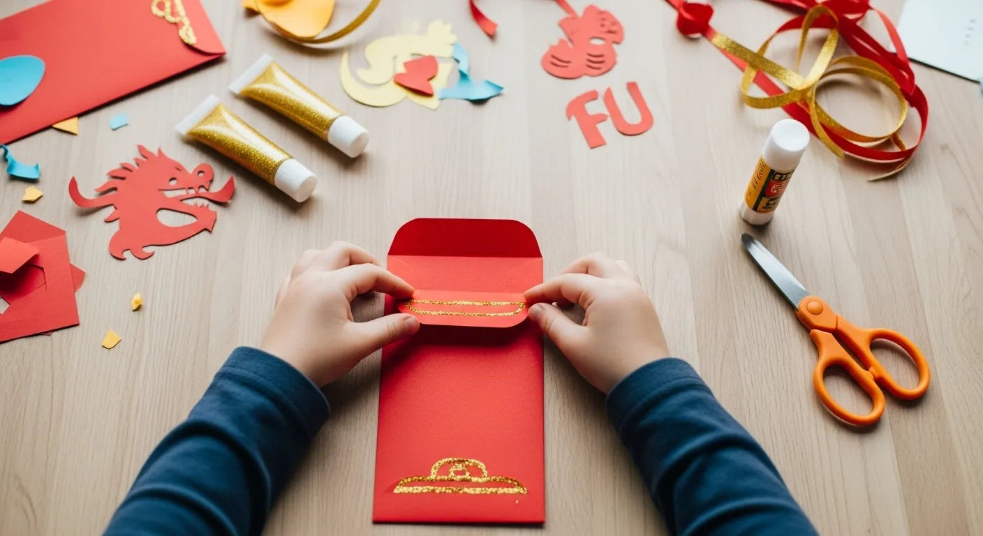Lucky Red Envelope Craft for Kids: DIY Fun & Lunar New Year Joy | I'm ...