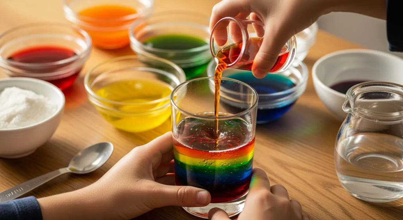 Make a Rainbow in a Glass: The Amazing Water Density Experiment for ...