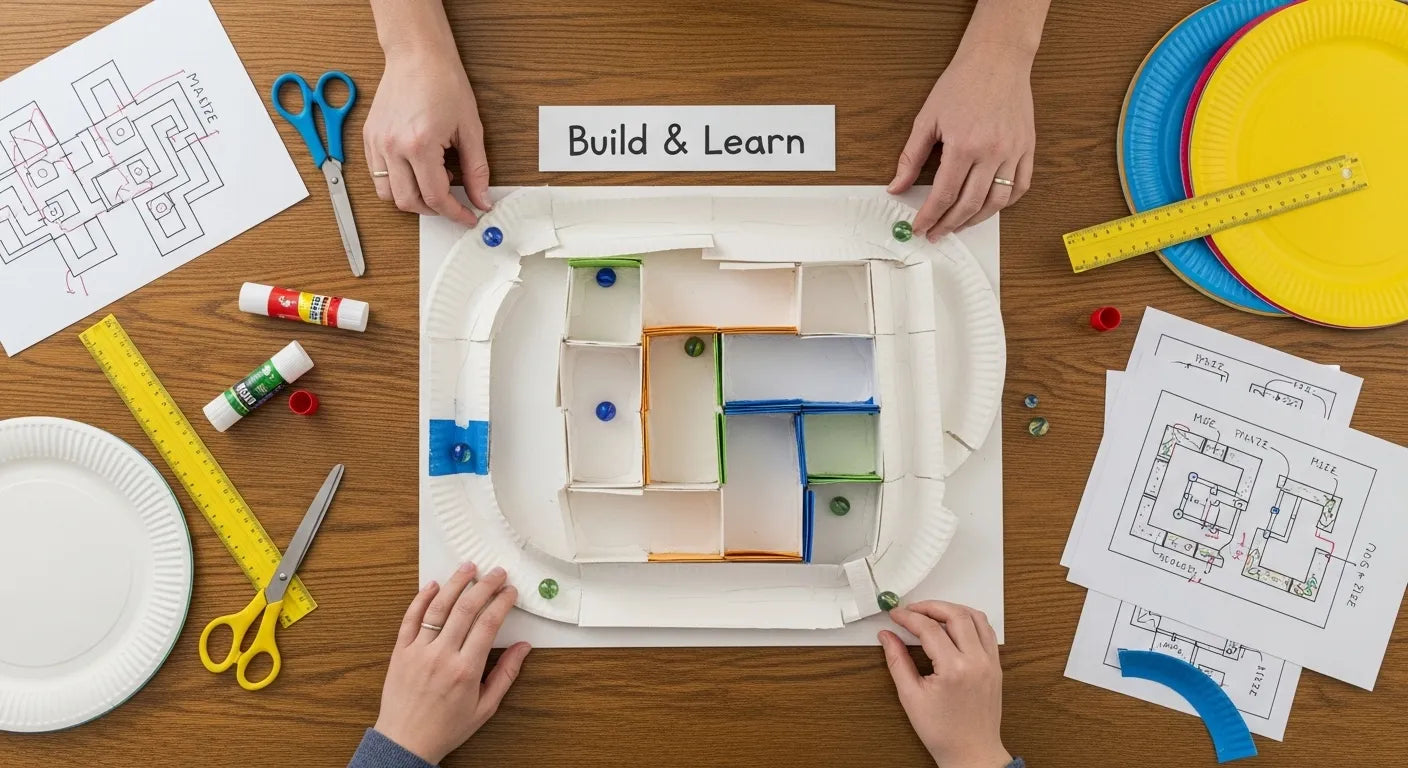 Paper Plate Maze STEM Challenge: Build & Learn | I'm the Chef Too