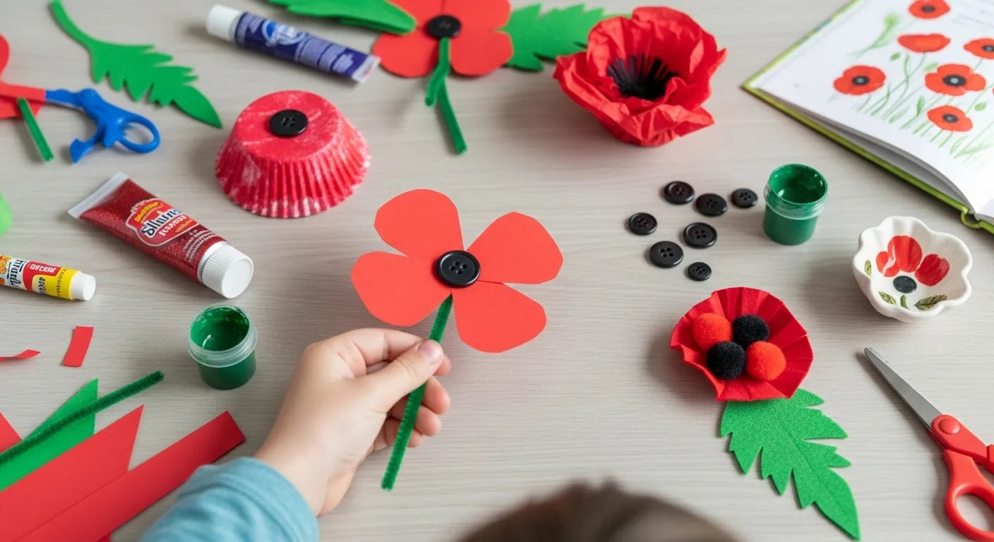 Poppy Flower Crafts for Kids: Joyful Learning & Connection | I'm the ...