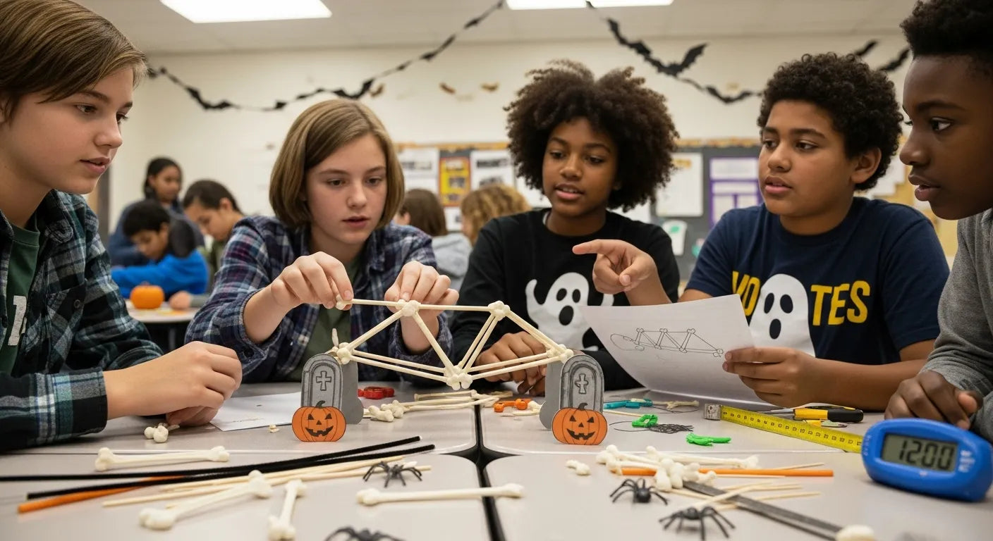 Spooky Smart: The Bone Bridge Halloween STEM Challenge | I'm the Chef Too