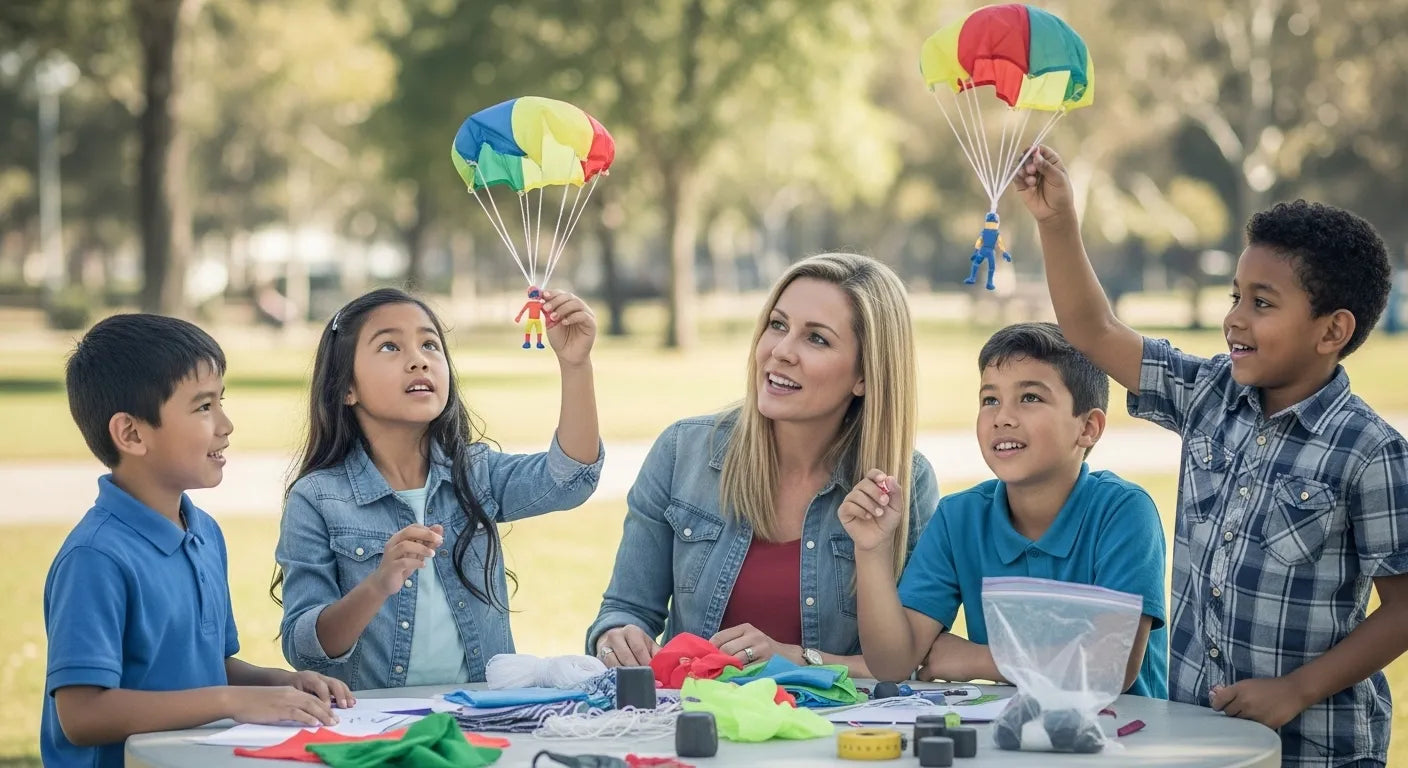 STEM Parachute Design: Gravity, Drag, & Fun Explained | I'm the Chef Too