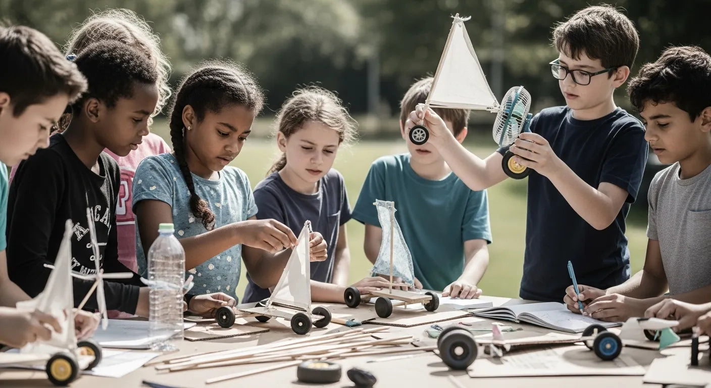 Wind Powered Car STEM Challenge: Build & Learn with Kids | I'm the Chef Too