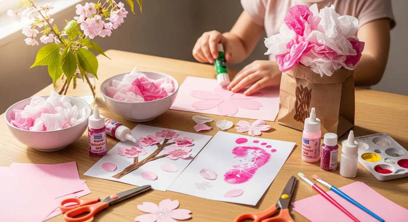Blooming Fun: Easy Cherry Blossom Crafts for Kids | I'm the Chef Too