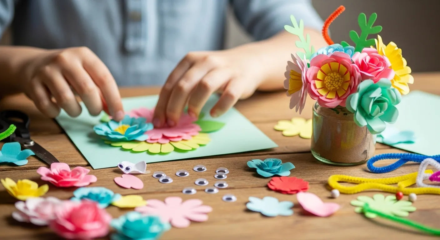 Blooming Fun: Easy Paper Flower Craft for Kids | I'm the Chef Too