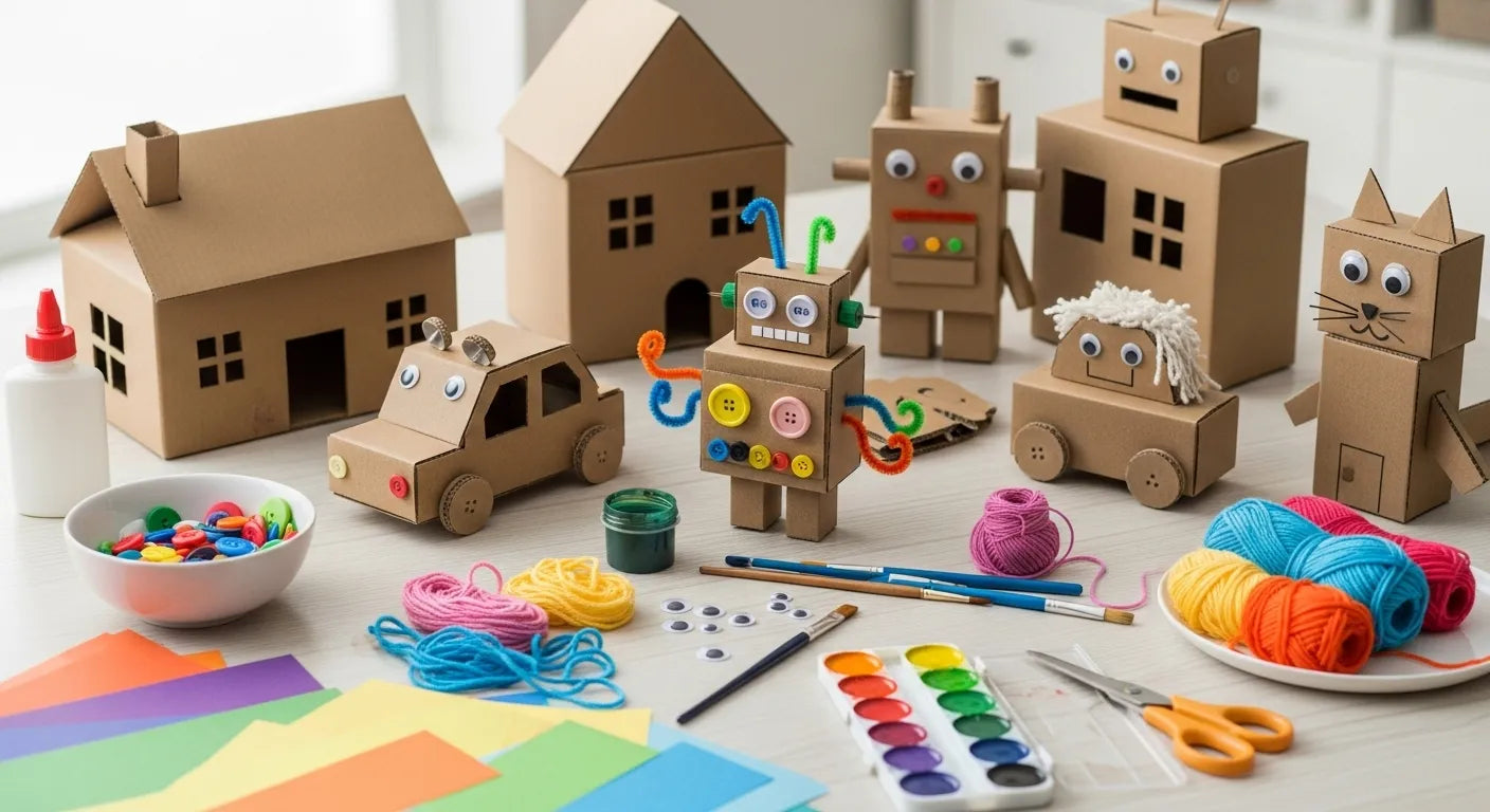 Box Crafts for Kids: Unleash Creativity with Everyday Cardboard | I'm ...