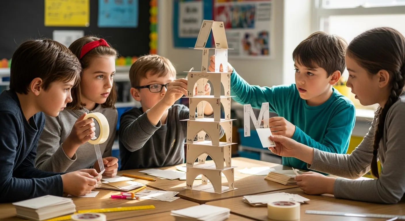 Build Amazing STEM Index Card Towers: A Kid's Engineering Challenge | I ...