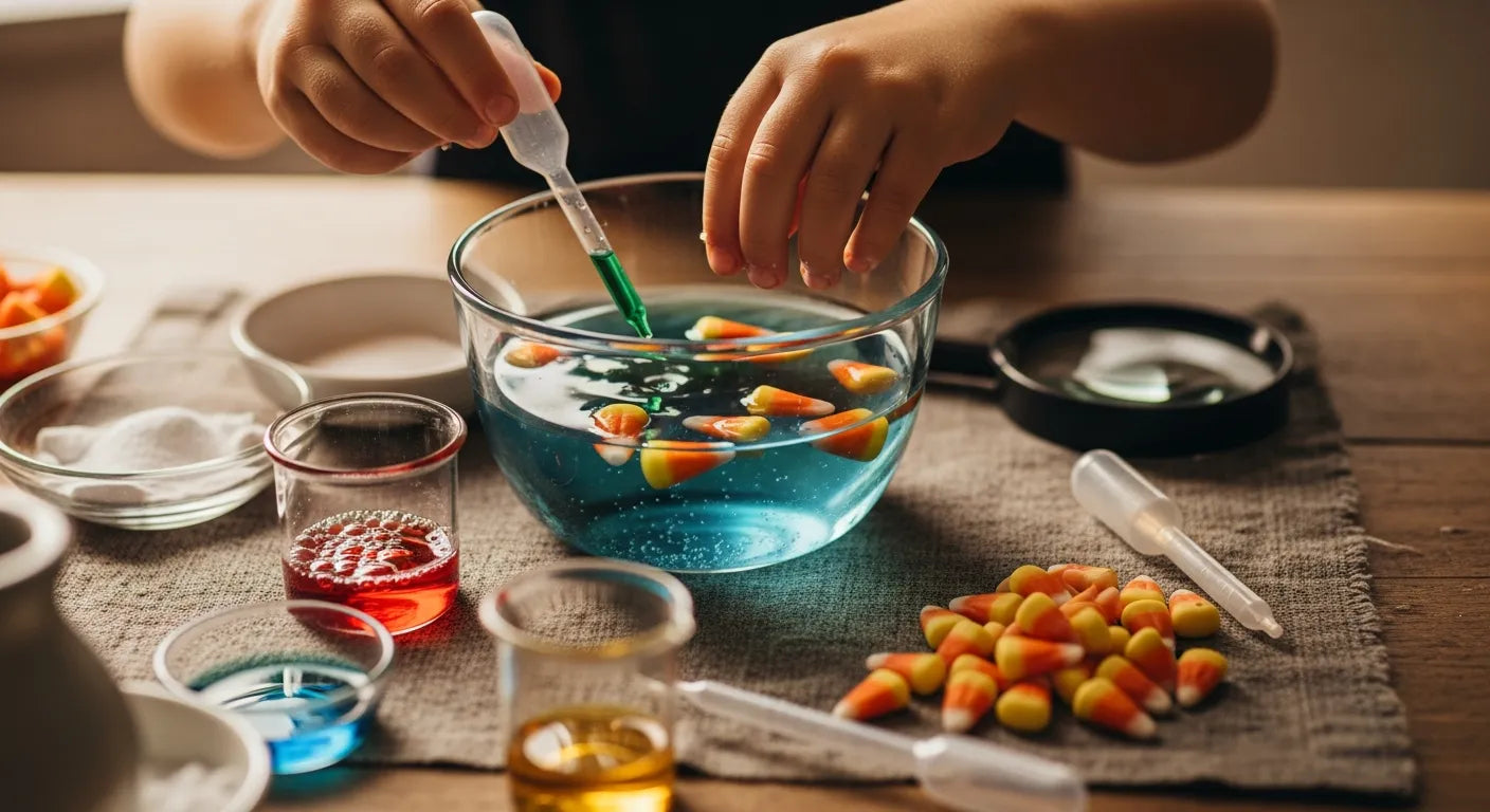Candy Corn Science: Fun Experiments for Kids | I'm the Chef Too