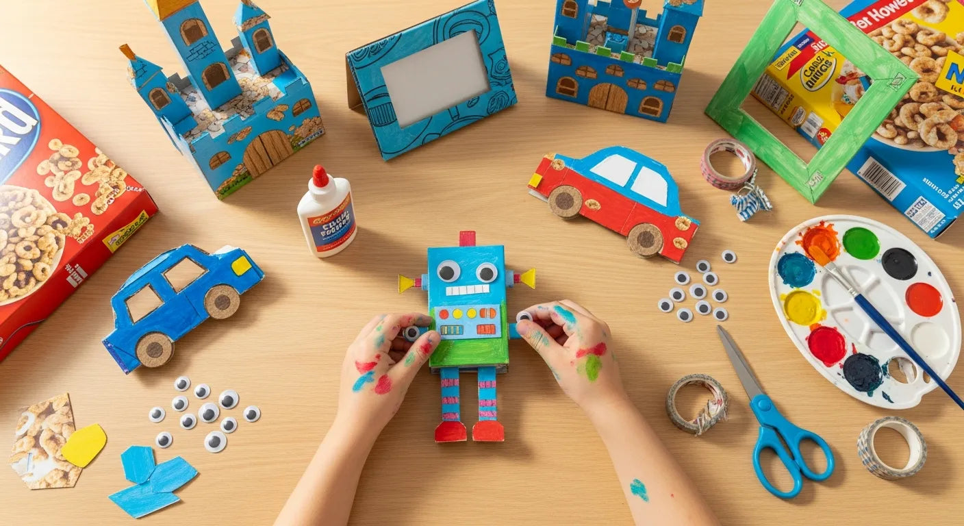 Cereal Box Crafts for Kids: Upcycling Adventures | I'm the Chef Too
