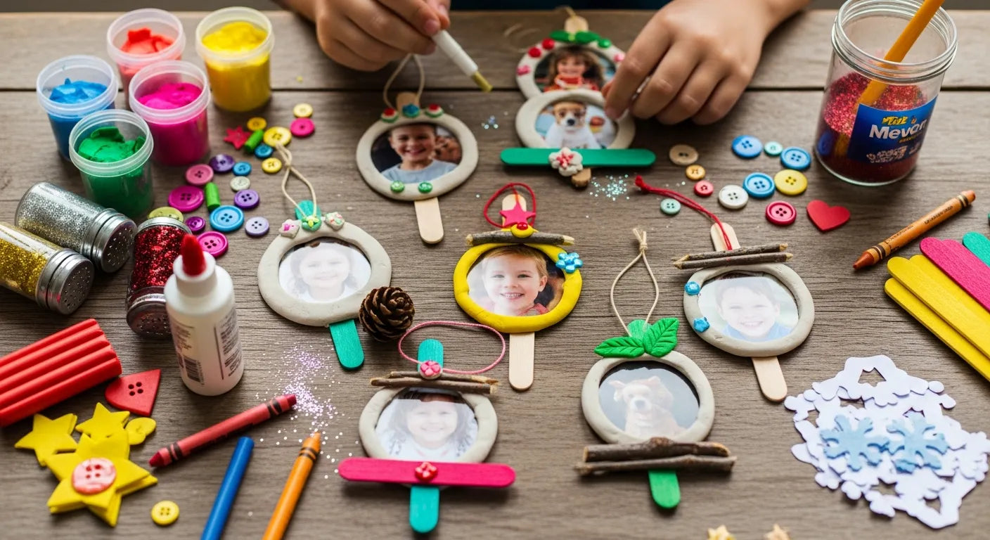 Cherished Picture Ornaments: Easy Kids' Craft Fun | I'm the Chef Too