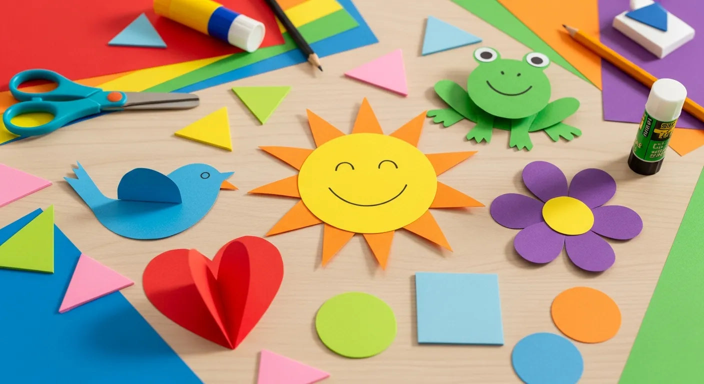 Colorful Construction Paper Crafts for Kids | I'm the Chef Too