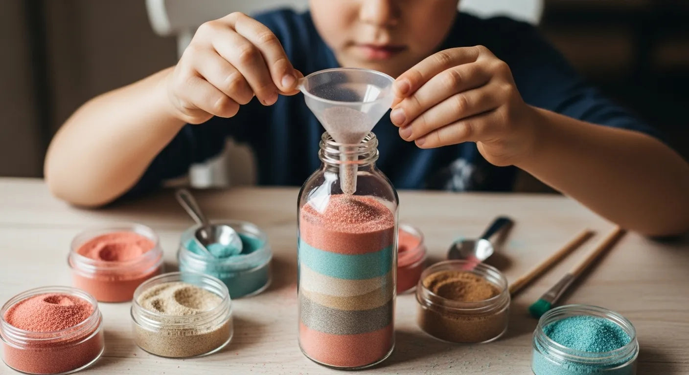 Colorful Sand Art Fun for Kids | I'm the Chef Too