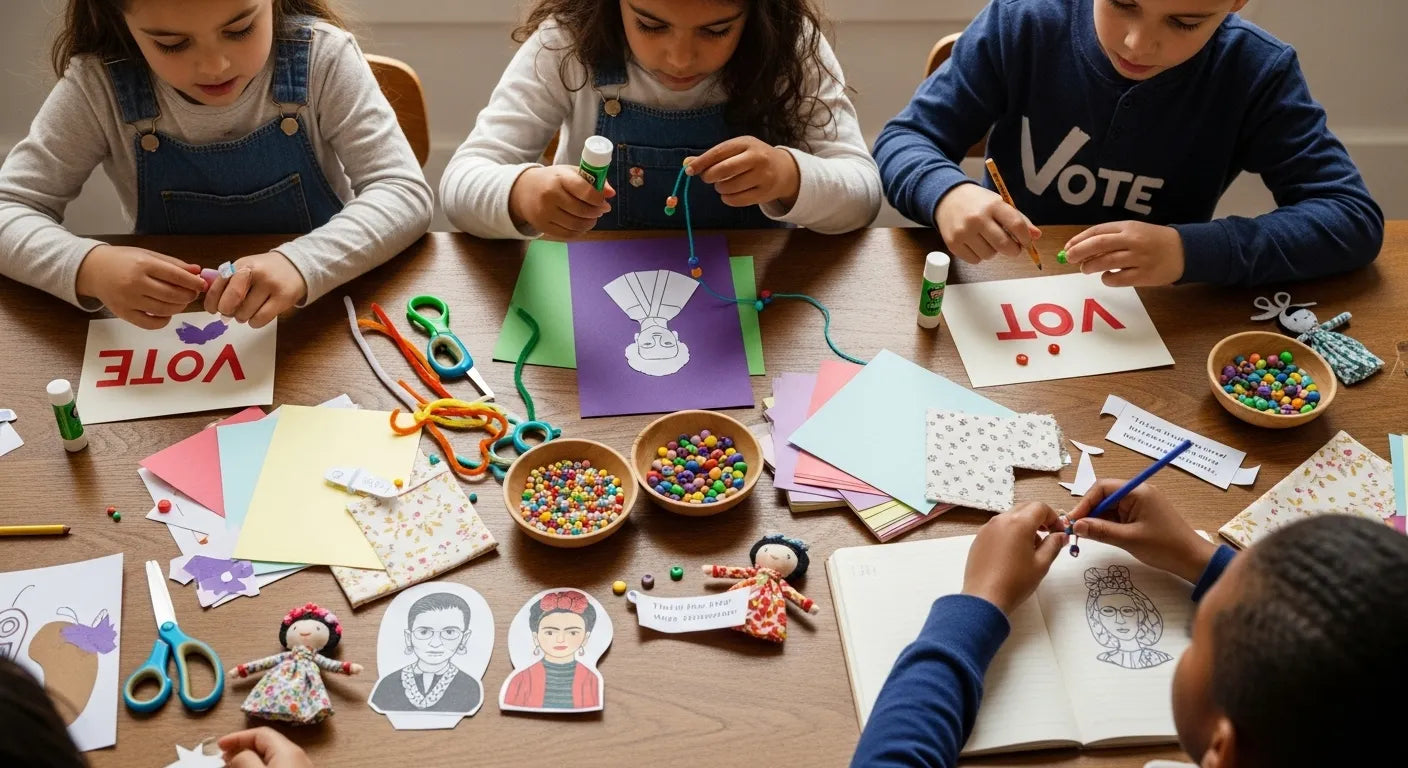 Crafting Change: Women's History Month Crafts for Kids | I'm the Chef Too