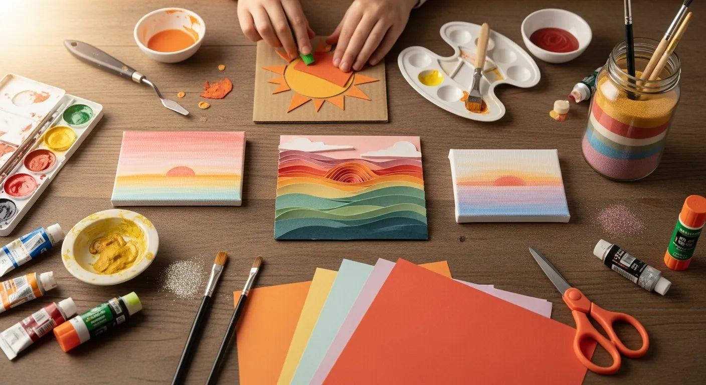 Crafting Colorful Sunset Scenes: A Guide to Sunset Crafts for Kids | I ...