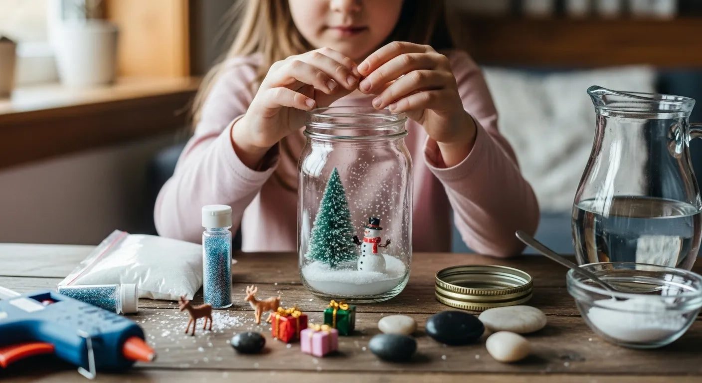 Crafting Enchanting Mason Jar Snow Globes for Kids | I'm the Chef Too