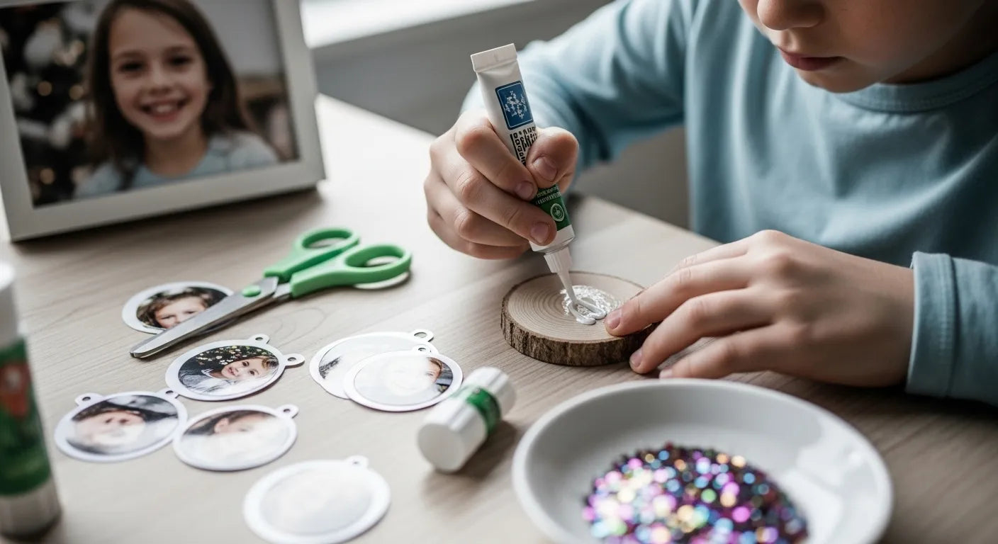 Crafting Memories: Easy Kids Photo Ornament Crafts | I'm the Chef Too