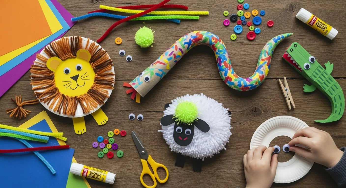 Crafting Wonders: Engaging 3D Animal Crafts for Kids | I'm the Chef Too