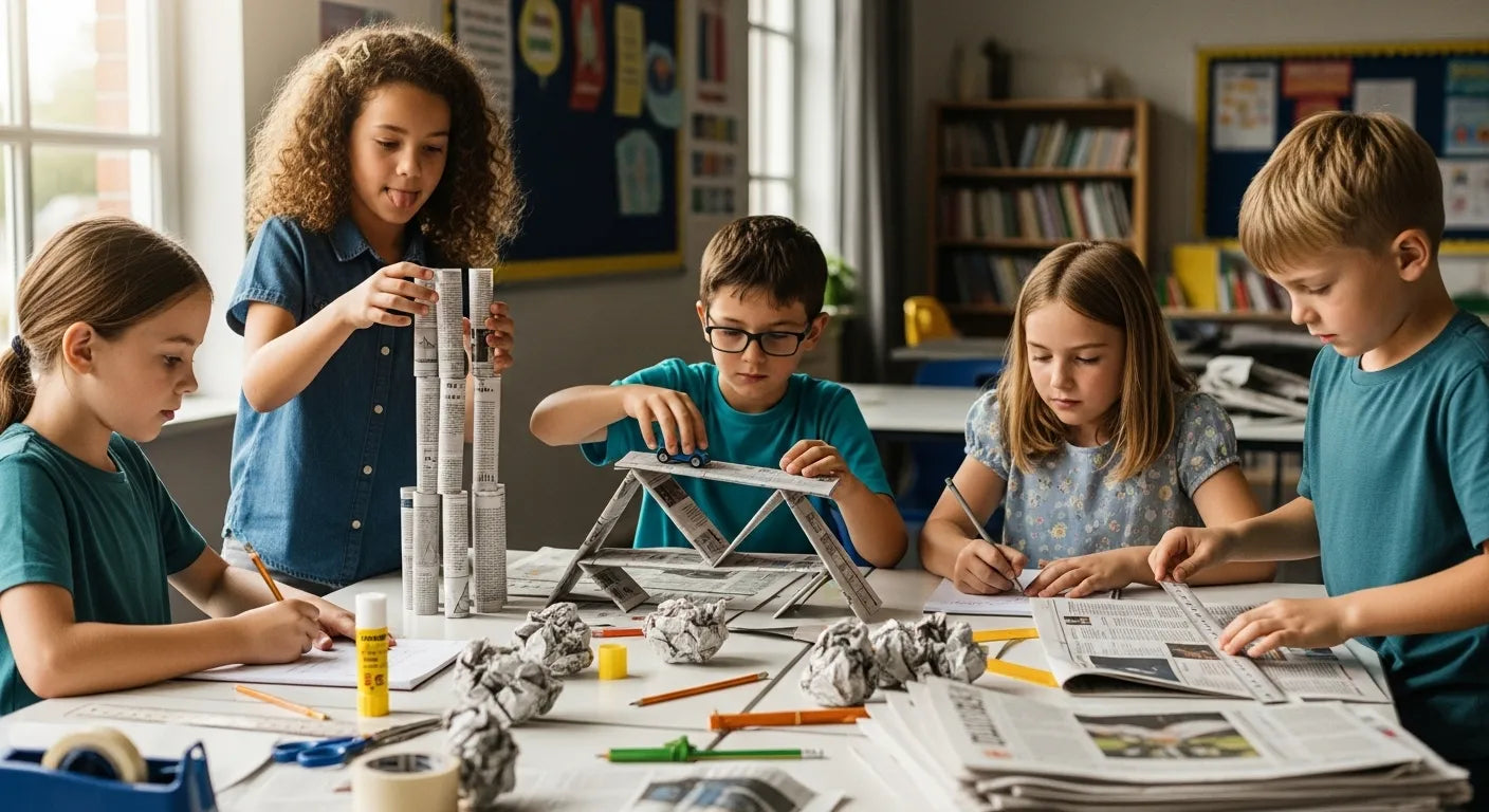 Creative Newspaper STEM Challenge Ideas for Kids | I'm the Chef Too