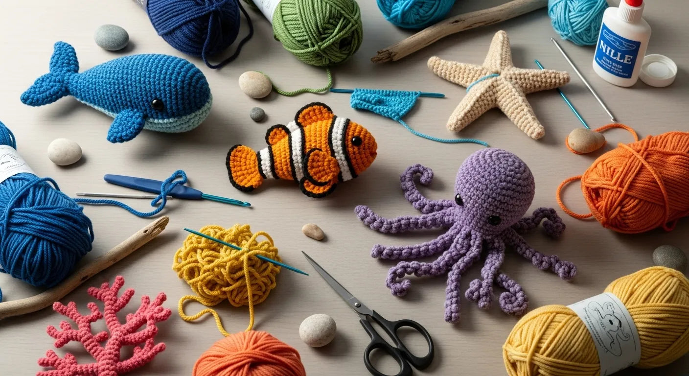 Dive into Creativity: Unforgettable Ocean Crafts for Kids with Yarn | I ...