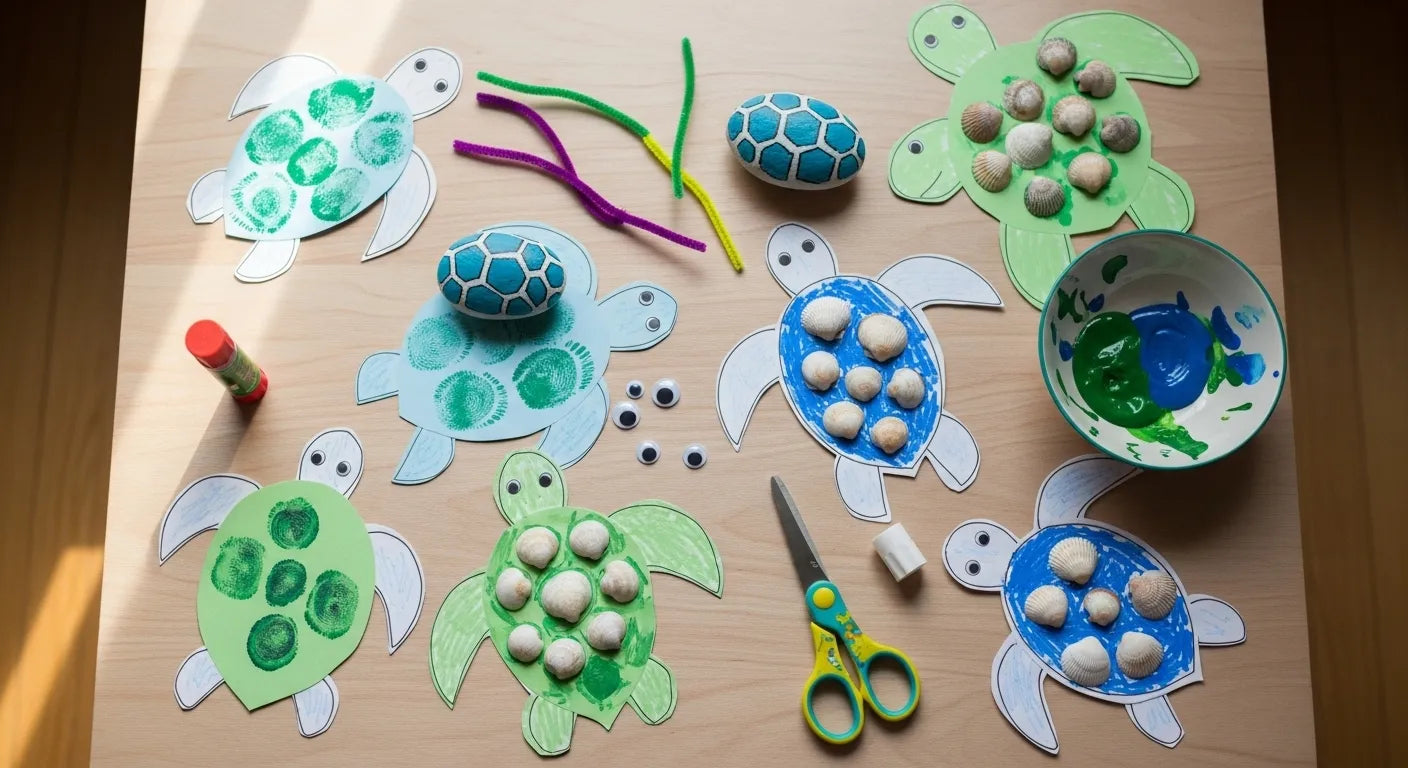 Dive Into Fun: Easy Sea Turtle Crafts for Kids | I'm the Chef Too