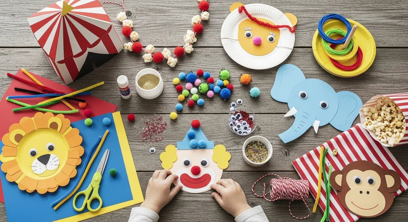 Easy Carnival Crafts for Kids: Big Top Fun at Home! | I'm the Chef Too