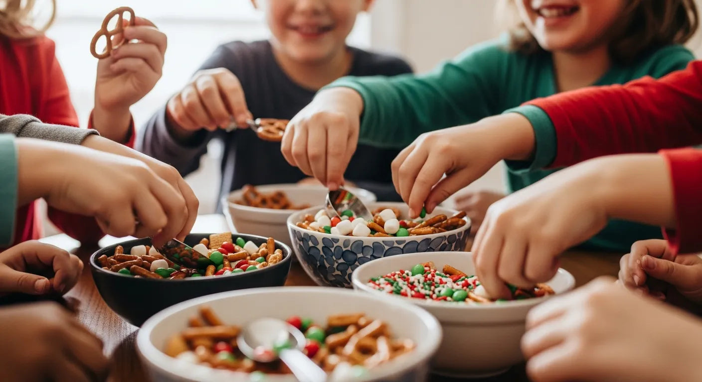 Easy & Fun Christmas Snack Mix for Kids | I'm the Chef Too