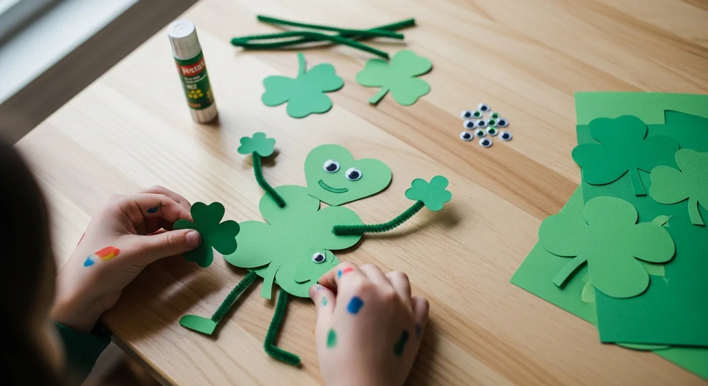 Easy Shamrock Man Craft for Kids | I'm the Chef Too