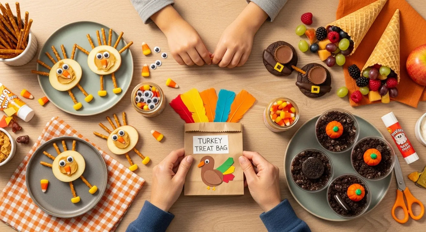 Easy Thanksgiving Snack Crafts for Kids & Family Fun | I'm the Chef Too