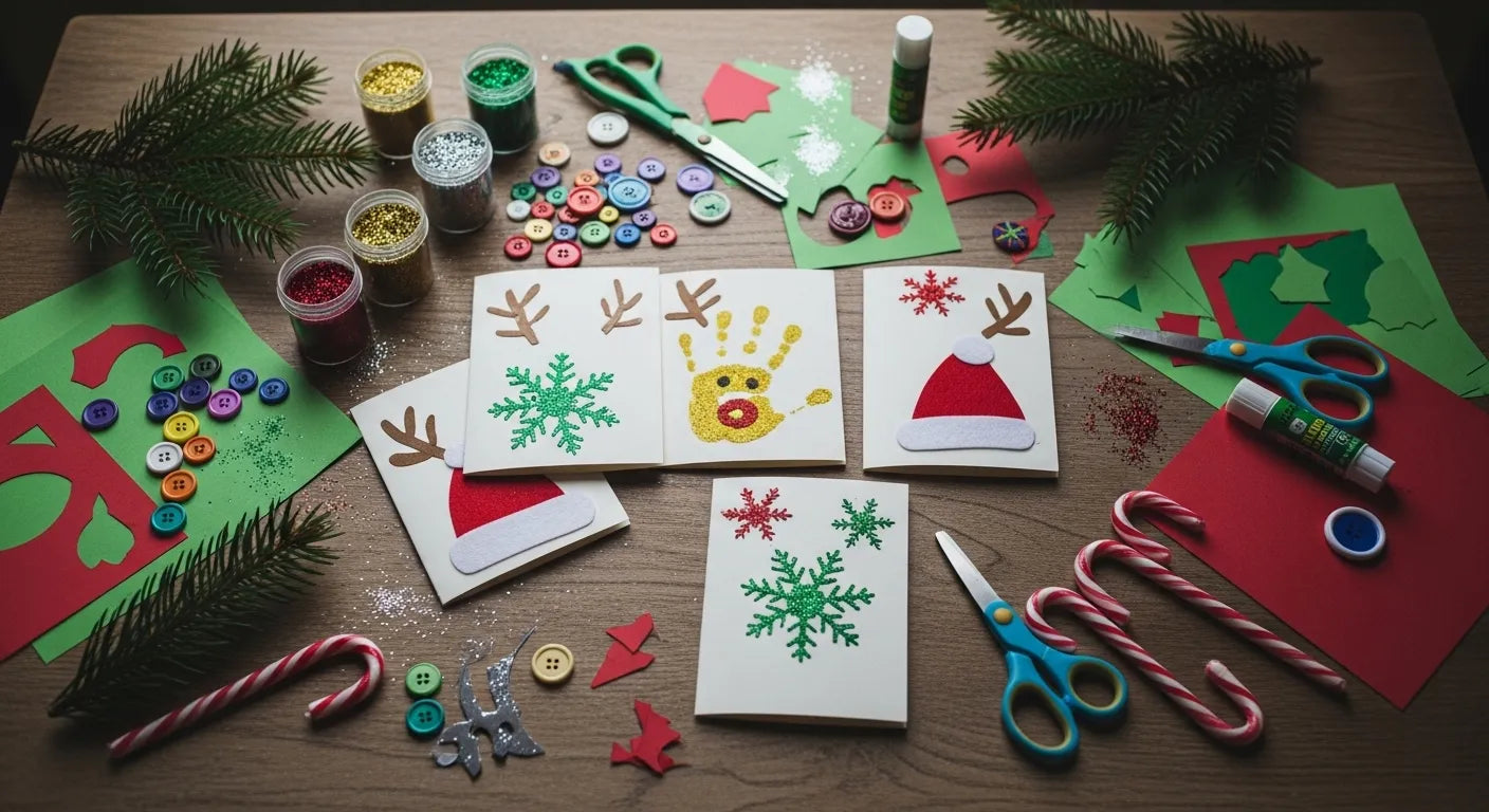 Festive Christmas Card Crafts for Kids | I'm the Chef Too