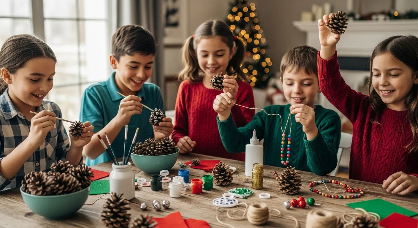 Festive Pine Cone Crafts: Joyful Christmas Kids' DIY | I'm the Chef Too