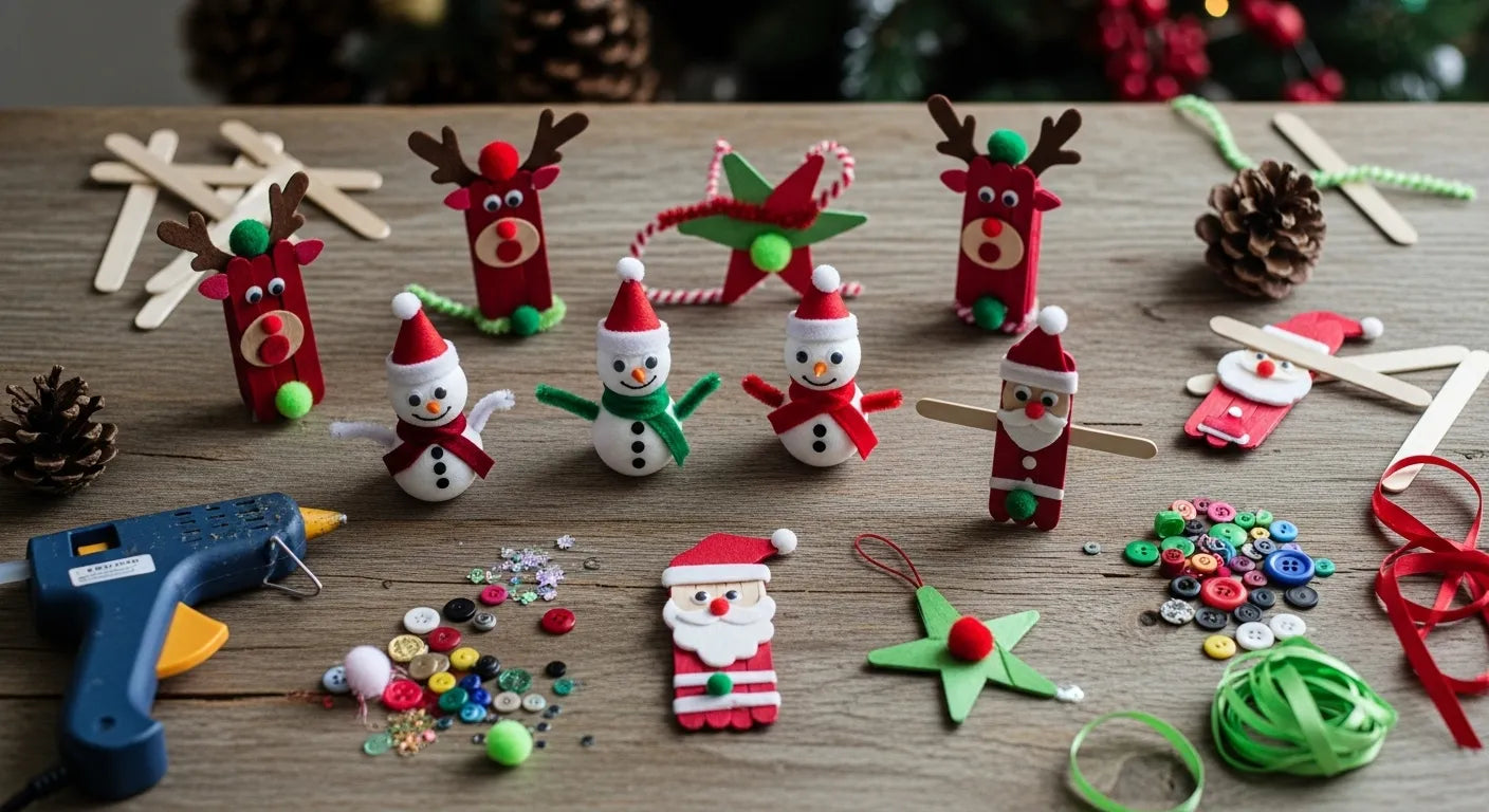 Festive Popsicle Stick Crafts for Kids This Christmas | I'm the Chef Too