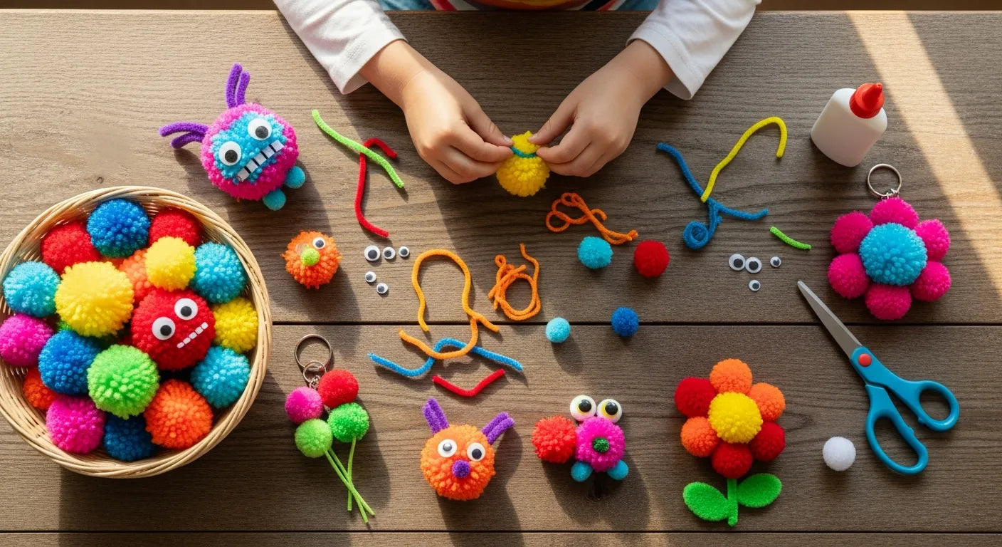 Fluffy Fun: Engaging Pom Pom Crafts for Kids | I'm the Chef Too