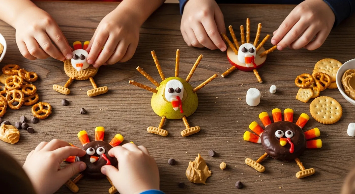 Fun Edible Turkey Crafts for Kids' Thanksgiving Joy | I'm the Chef Too