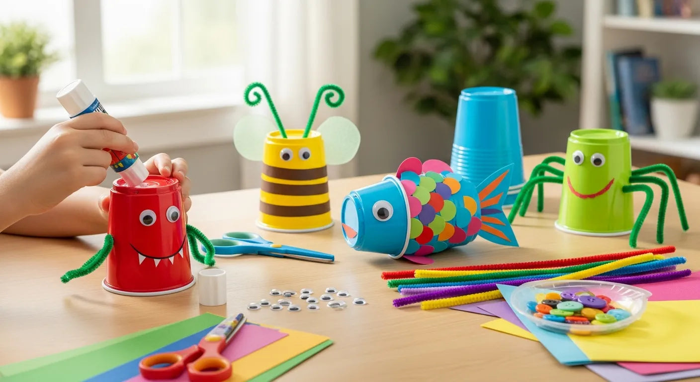 Fun & Learning: Brilliant Plastic Cup Crafts for Kids | I'm the Chef Too