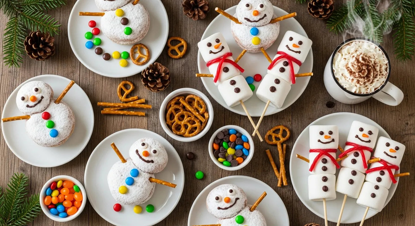 Fun Snowman Snacks for Kids: Edible Winter Crafts | I'm the Chef Too