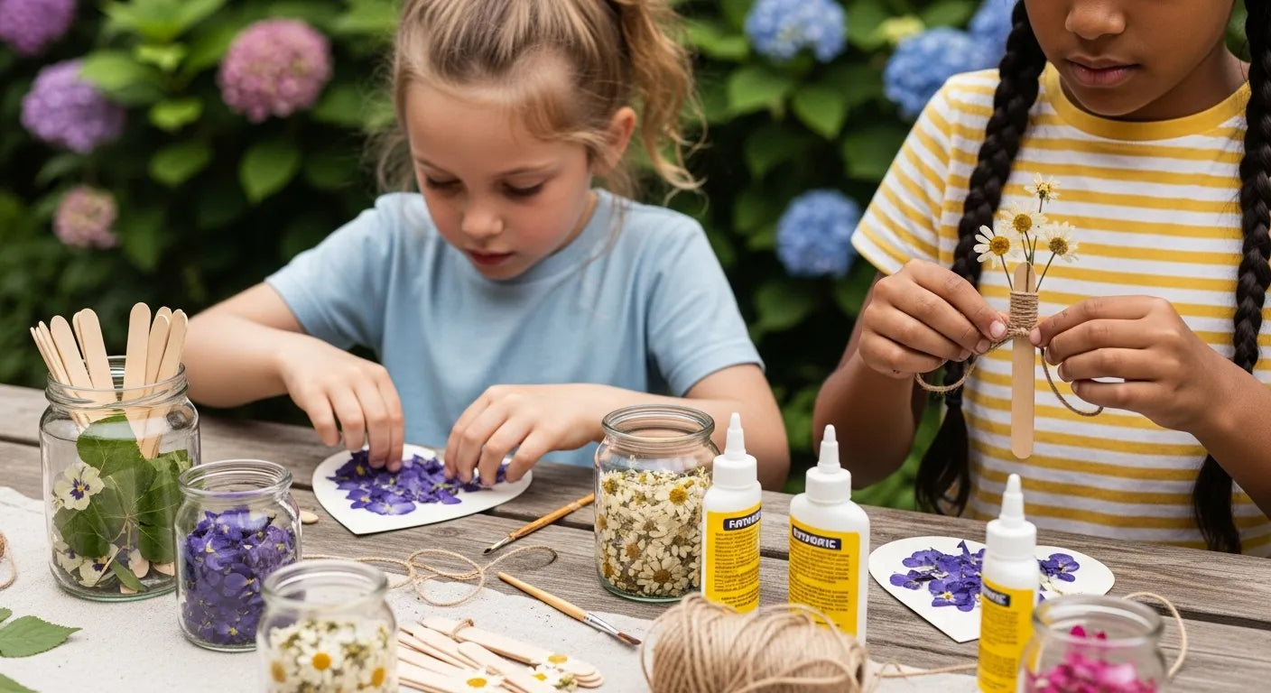 Garden Art: Crafts with Real Flowers for Kids | I'm the Chef Too