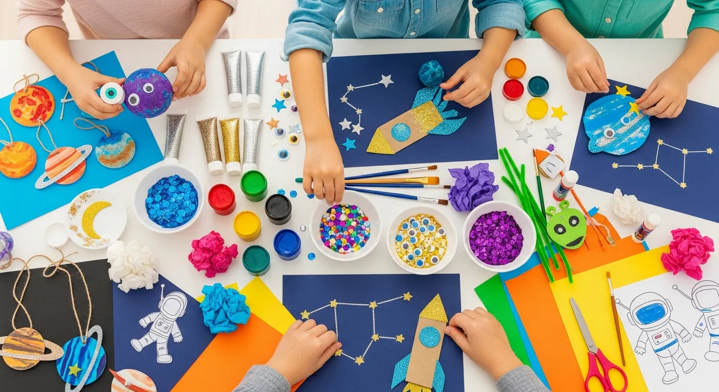 Igniting Curiosity: Fun Space Themed Crafts for Kids | I'm the Chef Too