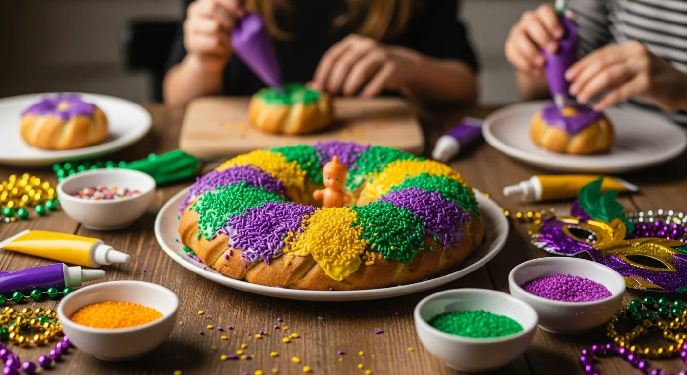 King Cake Craft for Kids: Easy Mardi Gras Magic | I'm the Chef Too