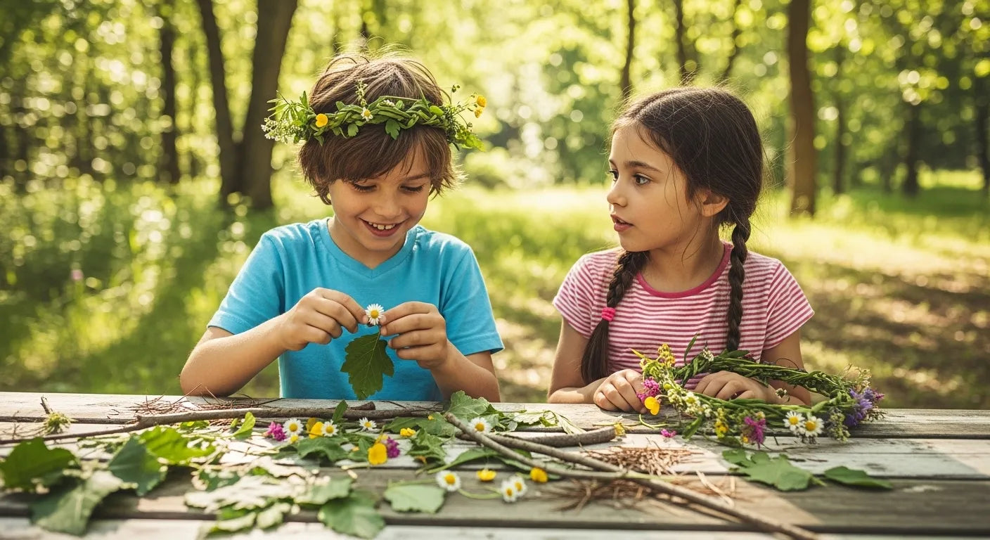 Nature Crown Craft for Kids: Outdoor Fun & Learning | I'm the Chef Too