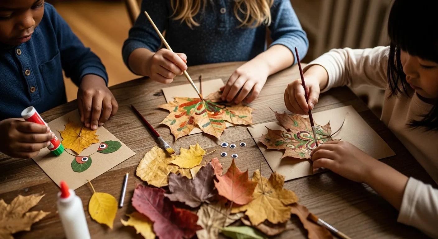 Nature's Artistry: Engaging Kids Crafts with Leaves | I'm the Chef Too