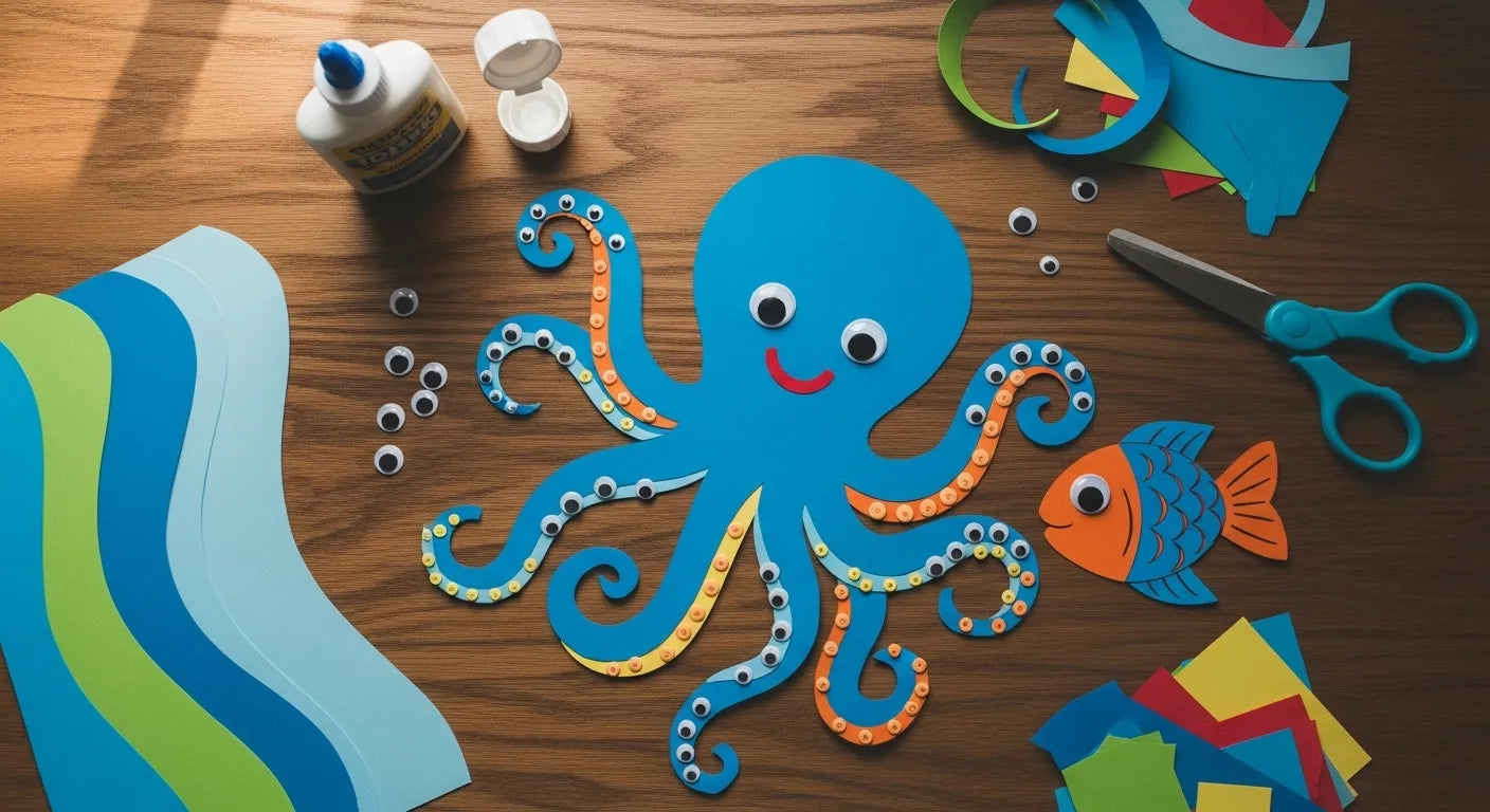 Paper Octopus Craft for Kids: Dive into Ocean Fun! | I'm the Chef Too